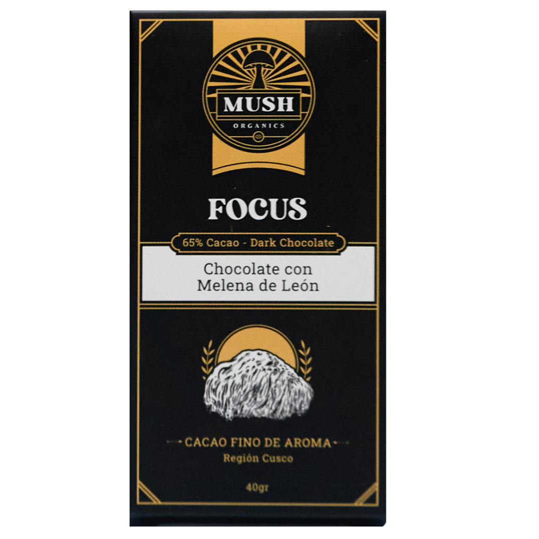 Chocolate MUSH ORGANICS 65% Cacao 7.5% Melena de León – Mush